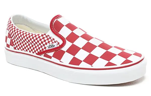 VANS Classic Slip-on Checked Sneakers - Red