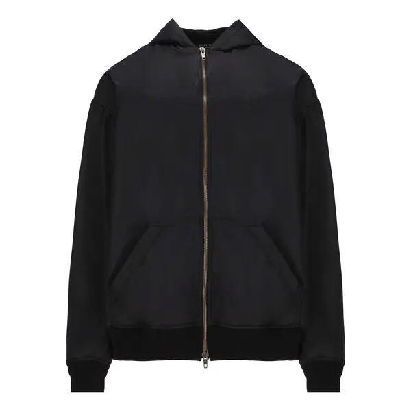 Balenciaga 3b Sports Icon Padded Zip-up Hoodie - Black