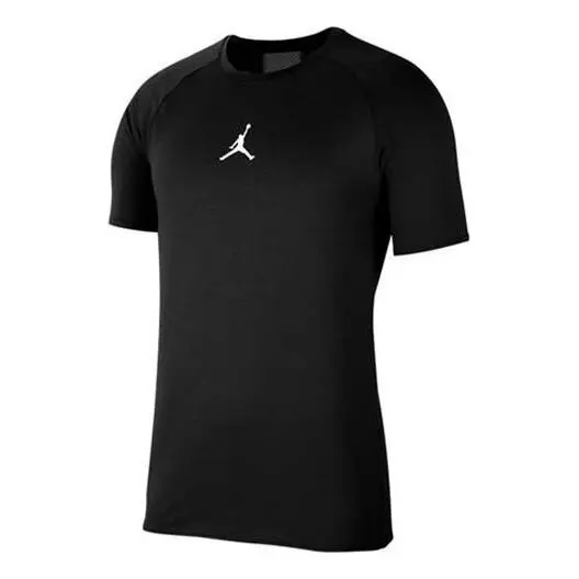 JORDAN Air Basketball Wear Short Sleeve Shirt - Black/multi-color