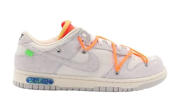Nike Off-white X Dunk Low 'lot 31 Of 50 - Gray/white