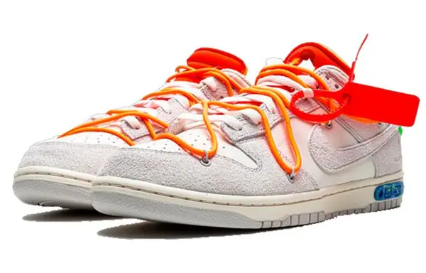 Nike Off-white X Dunk Low 'lot 31 Of 50 - Gray/white