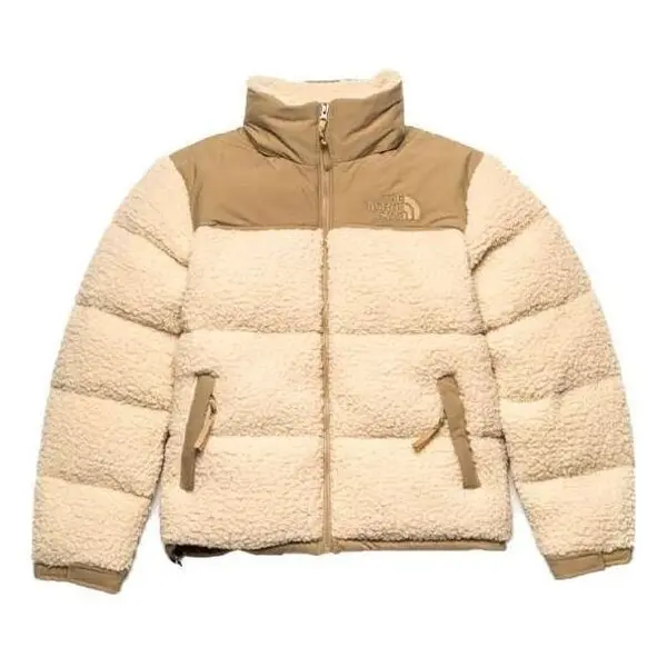 The North Face Logo Nuptse Jacket - Beige