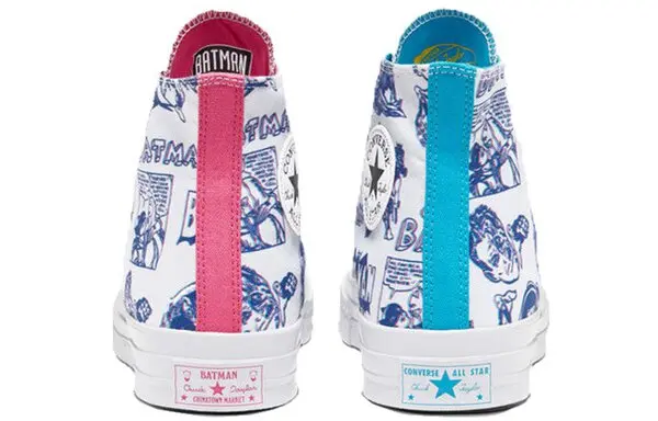 CONVERSE X Dc Comics X Chinatown Market Chuck 70 High Top "3d Batman Print - Red/blue/white