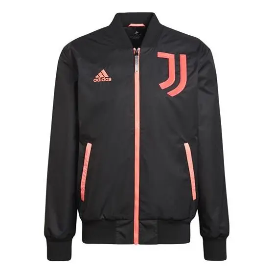 Adidas Juventus Logo Sports Jacket - Black