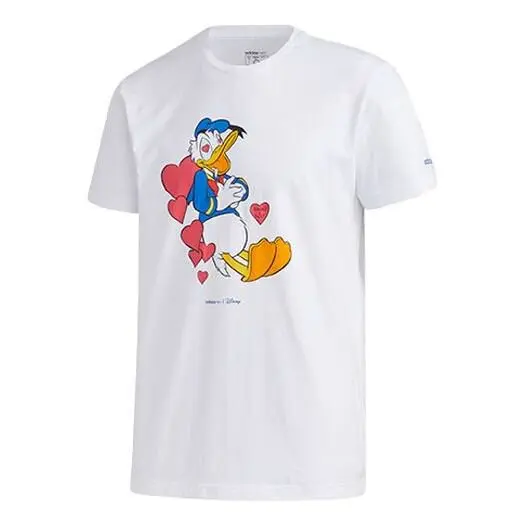 Adidas Neo X Disney Crossover Donald Duck Printing Casual Short Sleeve - White