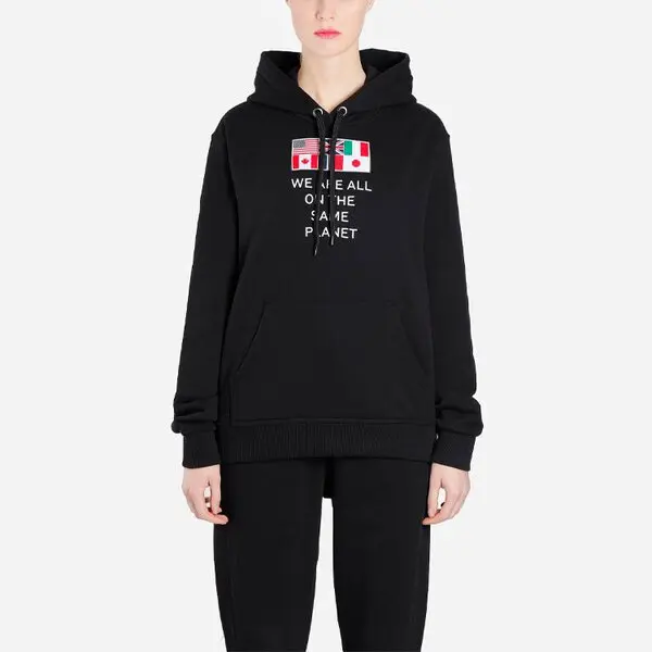 Burberry Cotton Hoodie With Graphic Print - Black