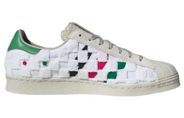 Adidas Originals Superstar 80s X Han Meilin Sneakers - White/black/green