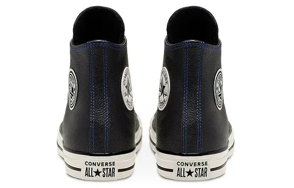 CONVERSE Chuck Taylor All Star High Tumbled Leather Sneakers - Black/blue