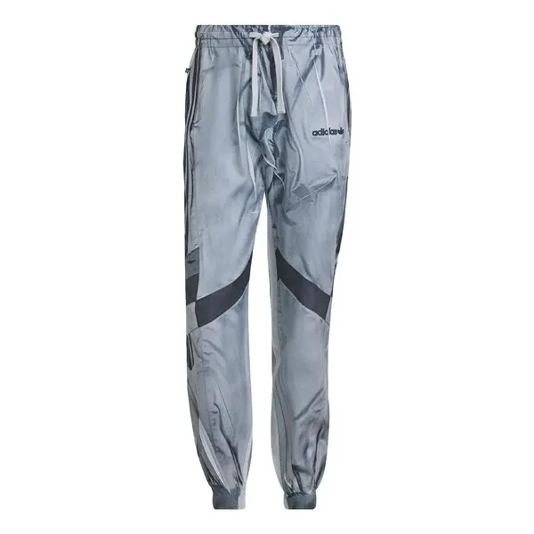 Adidas Originals Logo Colorblock Printing Lacing Bundle Feet Sports Pants/trousers/joggers Gray - Multi-color