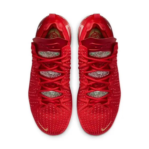 Nike Lebron 18 'x-mas In La' Sneakers - Red/gold