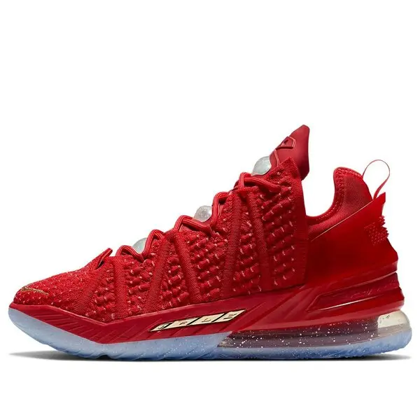 Nike Lebron 18 'x-mas In La' Sneakers - Red/gold