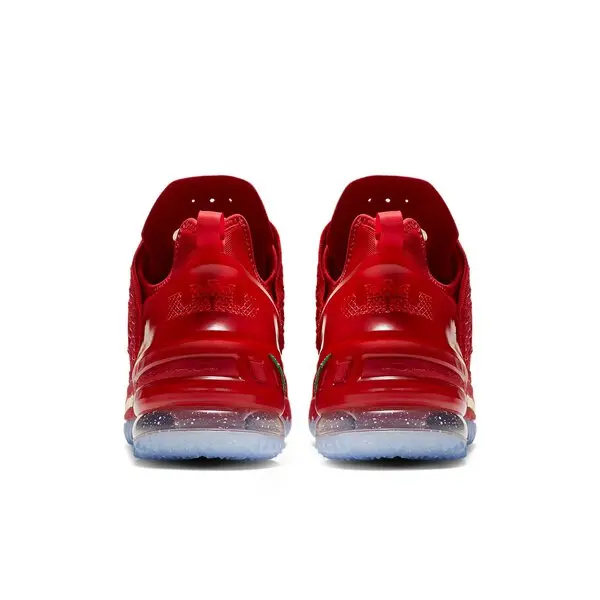 Nike Lebron 18 'x-mas In La' Sneakers - Red/gold
