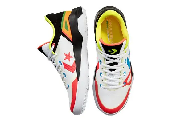 CONVERSE G4 Low Top Basketball Sneakers - White/blue/pink