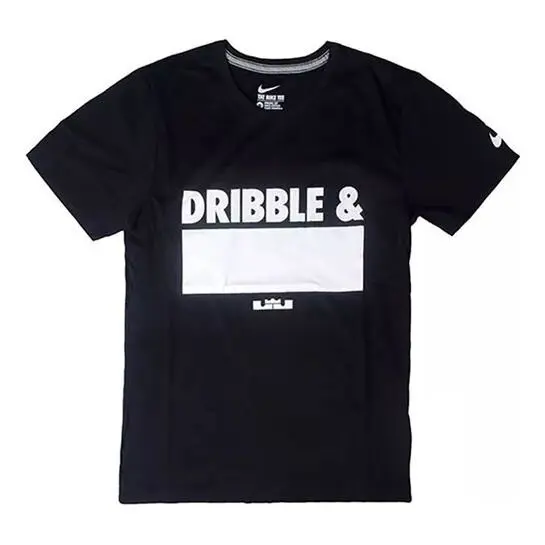 Nike Lebron James Dribble Tee Basketball Short Sleeve - Black