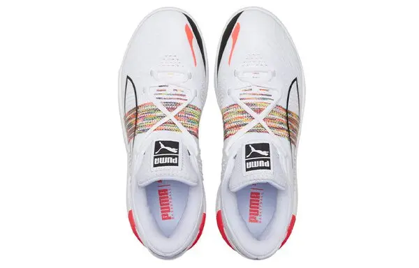 PUMA Fusion Nitro Spectra Low Top Sneakers - White/red