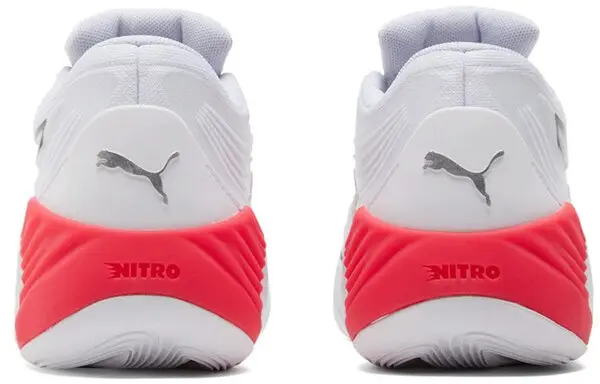 PUMA Fusion Nitro Spectra Low Top Sneakers - White/red