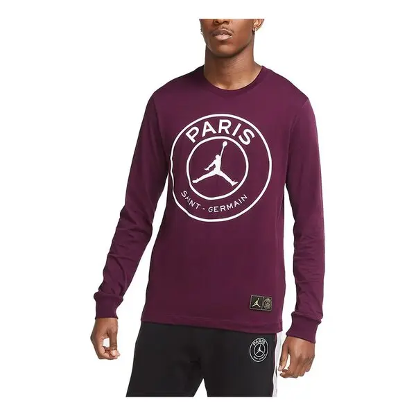 JORDAN Paris Saint-germain Long Sleeve Crewneck - Multi-colorwine Red