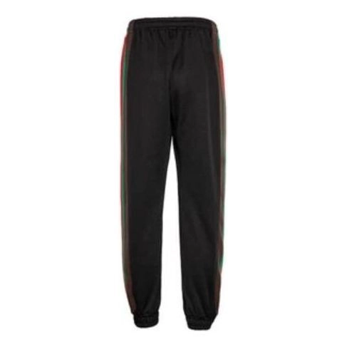 Gucci Plain Knit Side Colored Striped Jogging Casual Trousers For - Black