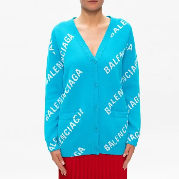 Balenciaga Logo Monogram Cardigan
