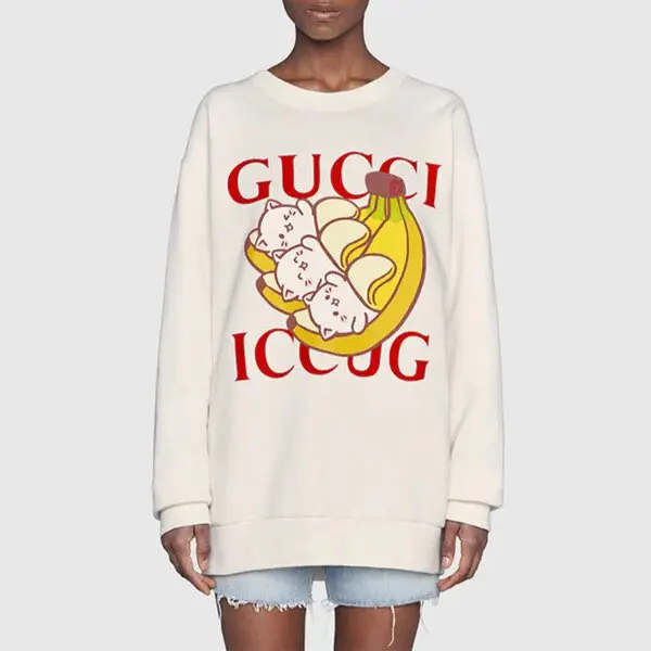 Gucci Bananya Cat And Banana Graphic Sweatshirt