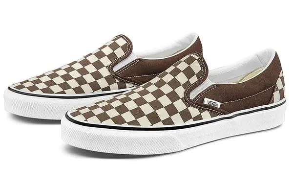 VANS Classic Slip-on Checkerboard - Brownwhite