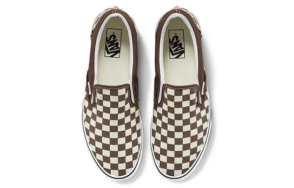 VANS Classic Slip-on Checkerboard - Brownwhite