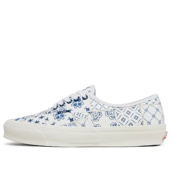 VANS Kith X Og Authentic Lx 'azulejo Tile' Sneakers - White/blue