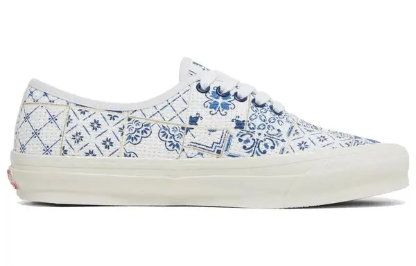VANS Kith X Og Authentic Lx 'azulejo Tile' Sneakers - White/blue