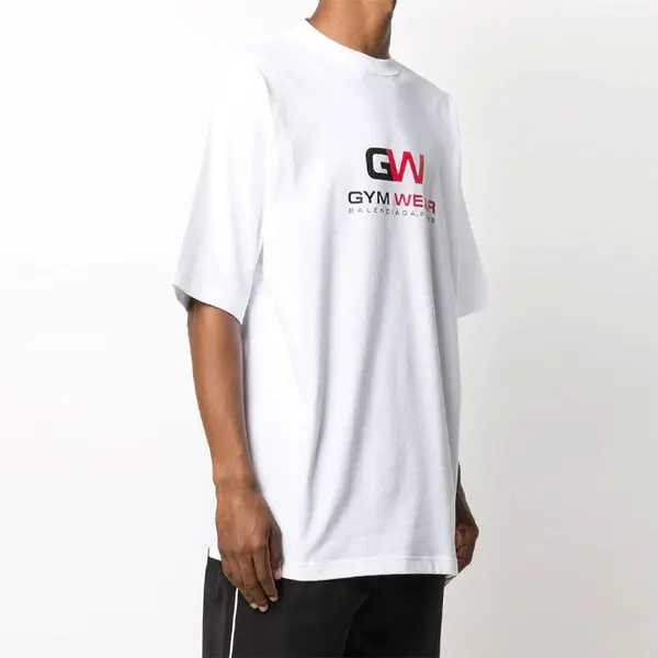 Balenciaga Gym Wear Loose Short Sleeve - White