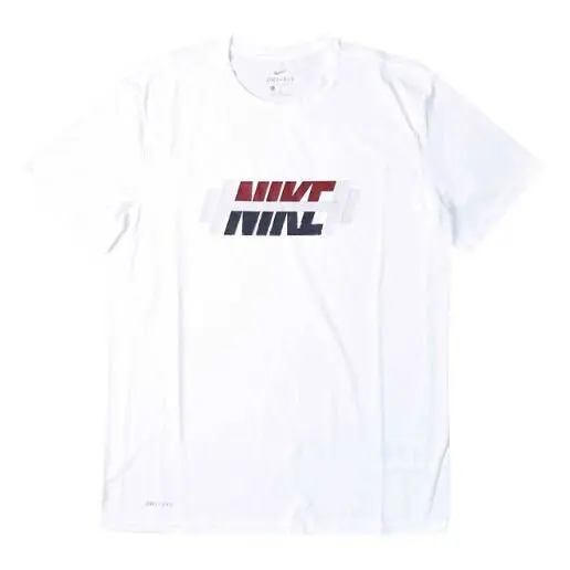 Nike Dri-fit Legend Logo Short Sleeve T-shirt - White