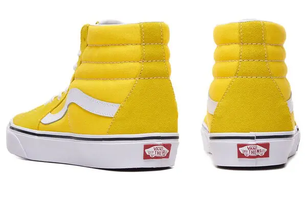 VANS Sk8-hi High Top Sneakers - Yellow/white