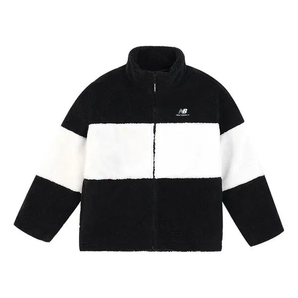 NEW BALANCE Fleece Zip-up Jacket - Black/white
