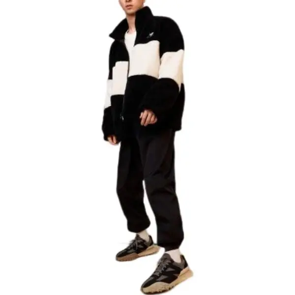 NEW BALANCE Fleece Zip-up Jacket - Black/white