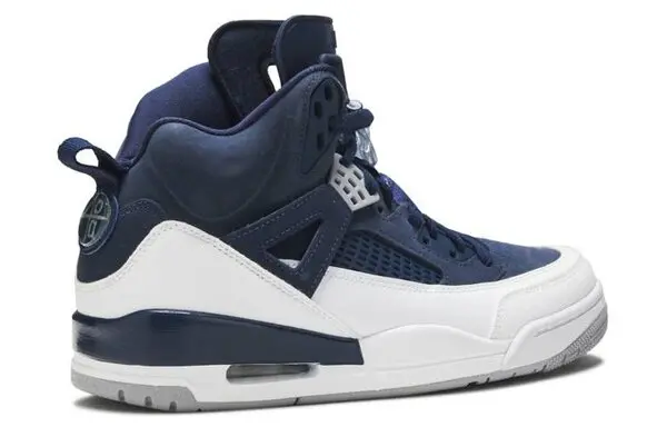 JORDAN Air Spizike High Top Sneakers - Midnight Navy/metallic Silver