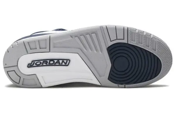 JORDAN Air Spizike High Top Sneakers - Midnight Navy/metallic Silver
