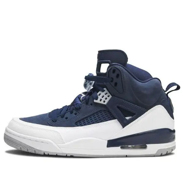 JORDAN Air Spizike High Top Sneakers - Midnight Navy/metallic Silver