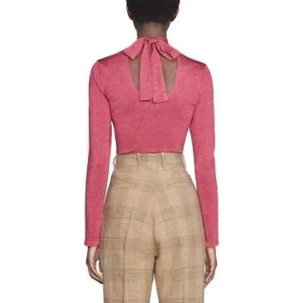 Gucci Lam-effect Knitted Top