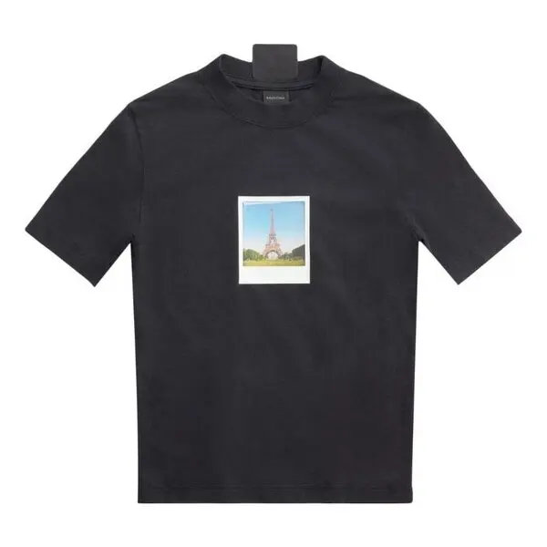 Balenciaga Day Small Fit T-shirt - Black Faded