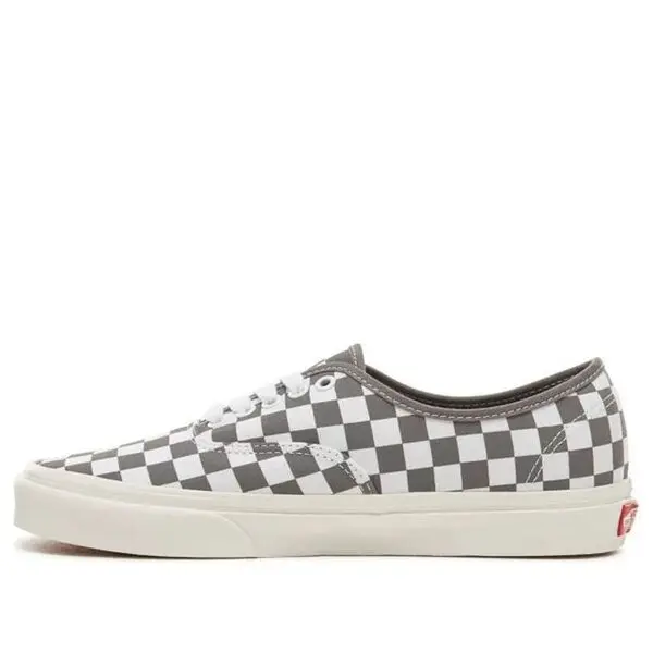 VANS Authentic Checkerboard Lace-up Sneakers - Pewter/marshmallow
