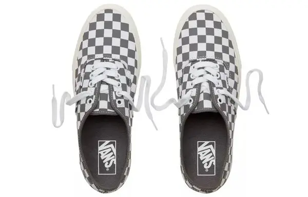 VANS Authentic Checkerboard Lace-up Sneakers - Pewter/marshmallow