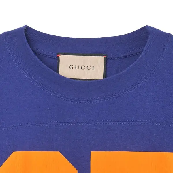 Gucci Logo Football Tee - Blue