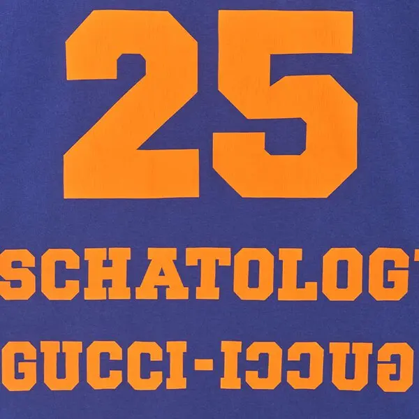 Gucci Logo Football Tee - Blue