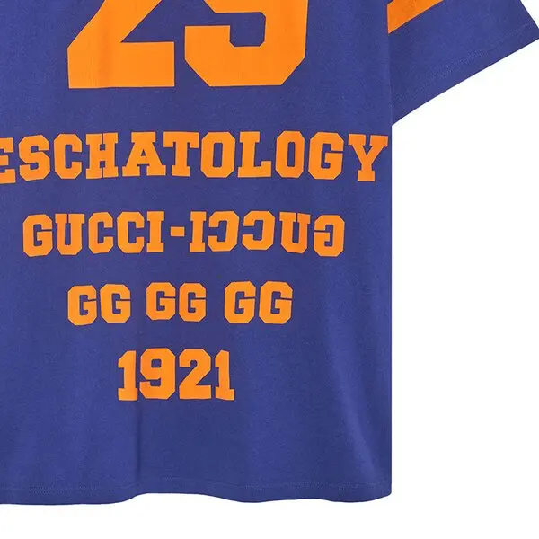 Gucci Logo Football Tee - Blue