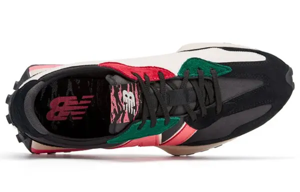 NEW BALANCE 327 Athletic Sneakers - Black/white/pink