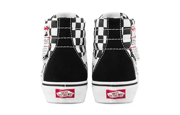 VANS Sk8-hi Checked High Top Sneakers - Black/white