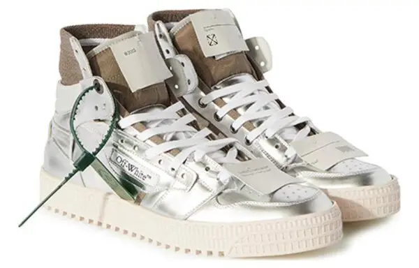 Off-White 3.0 Off-court High Top Sneakers - Silver/brown/green