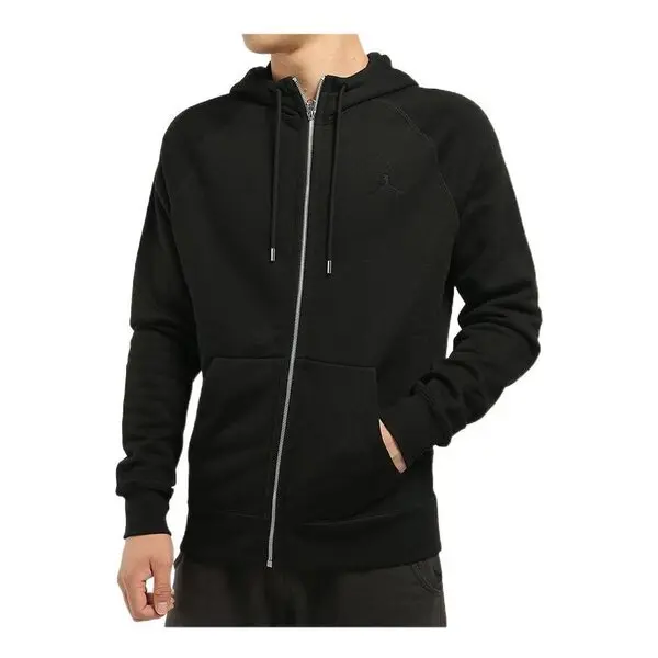 JORDAN Air Fleece Zip-up Jacket - Black