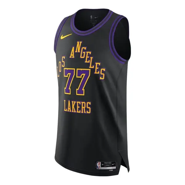 Nike Dri-fit Adv Nba Los Angeles Lakers City Edition Authentic Jersey - Black