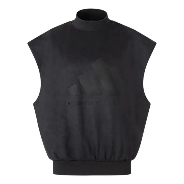 Adidas Basketball Sueded Sleeveless Sweatshirt 'grey - Carbon