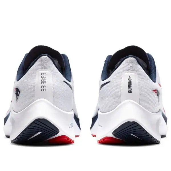 Nike Zoom Pegasus 37 "new England Patriots" Athletic Sneakers - White/yellow/orange
